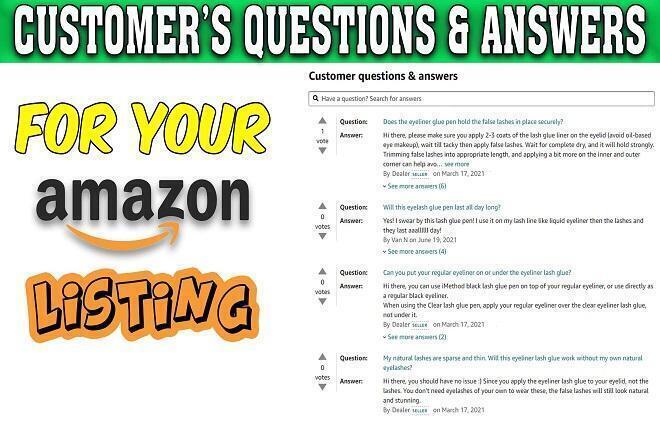 5 Customer Questions and Answers for Your Amazon Listing for $10 ...