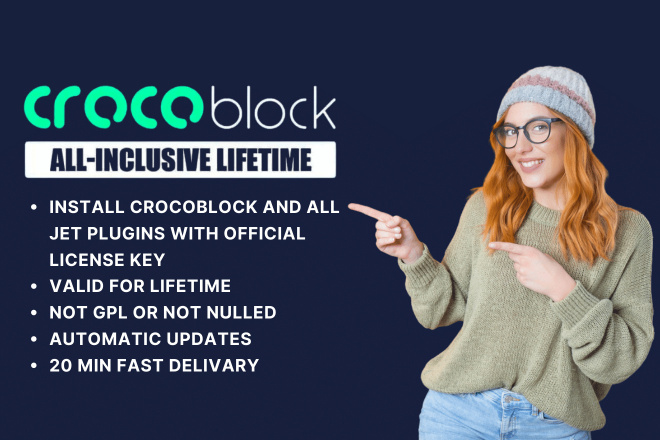 Install crocoblock all Inclusive bundle with lifetime license key for $10, freelancer Mst Nasima ...